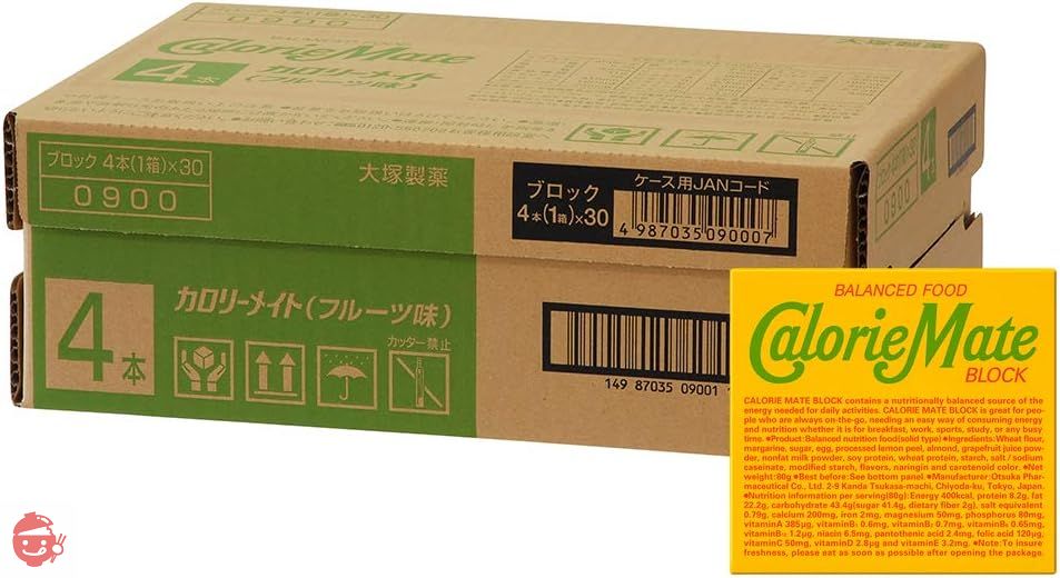Otsuka Pharmaceutical Calorie Mate block fruit 4 x 30 pieces – Japacle