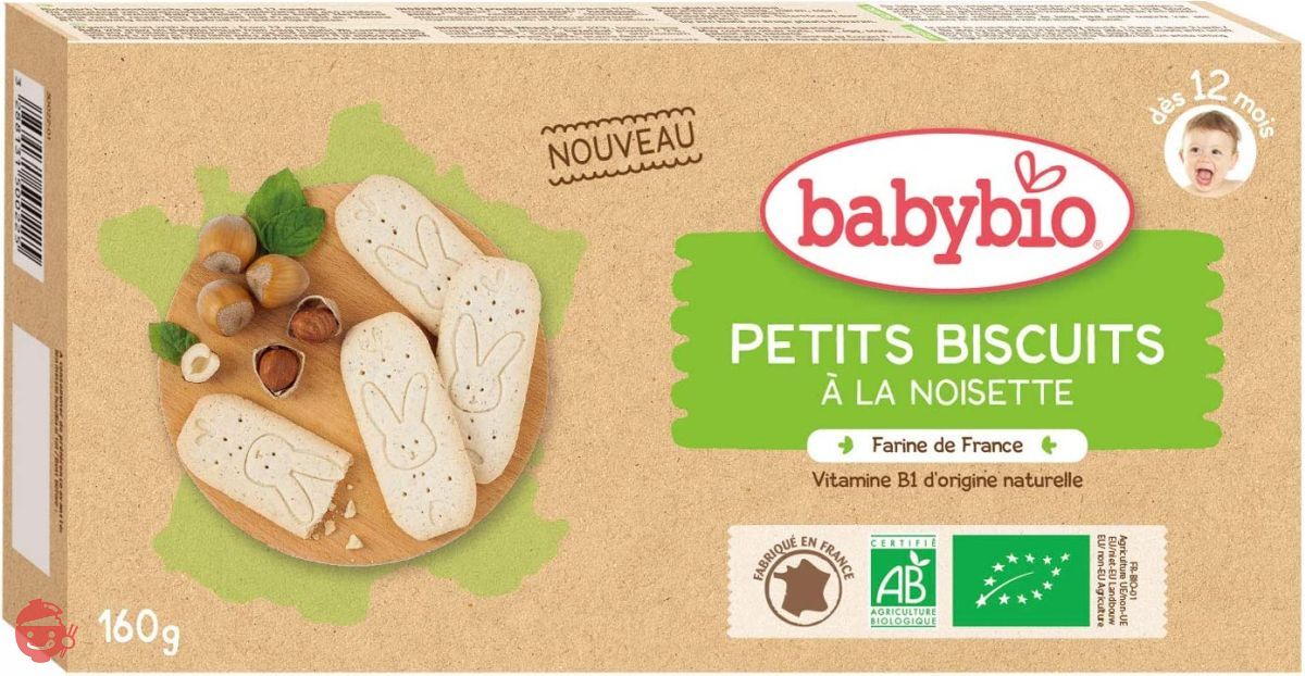 Baby Bio Organic Petit Biscuits Hazelnuts 160g (16g x 10 bags) x 2 (Or – Japacle