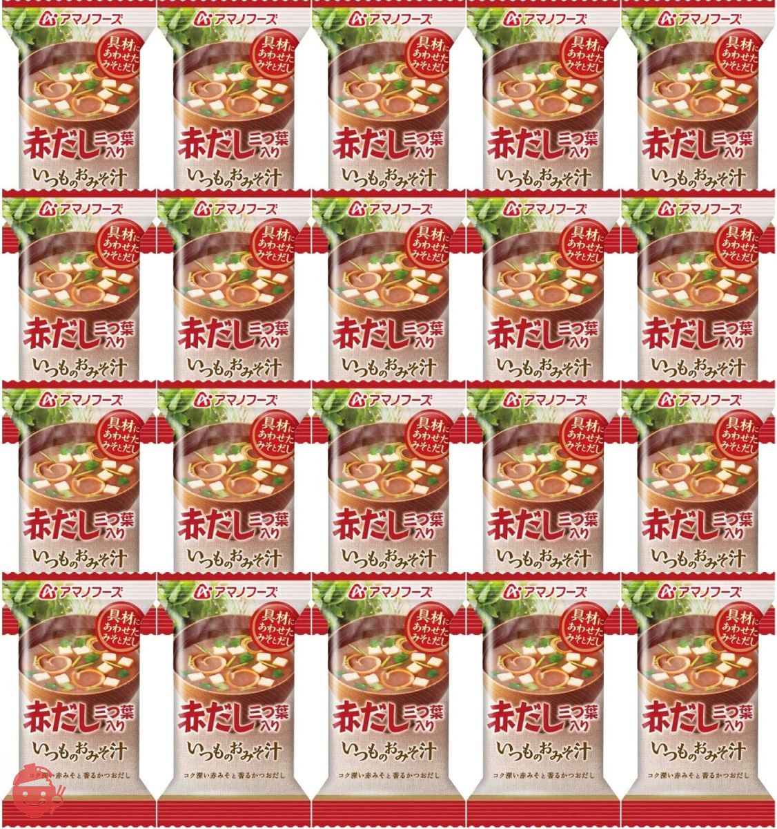[Set product] Amano Foods usual miso soup red soup (with mitsuba) 7.5g – Japacle
