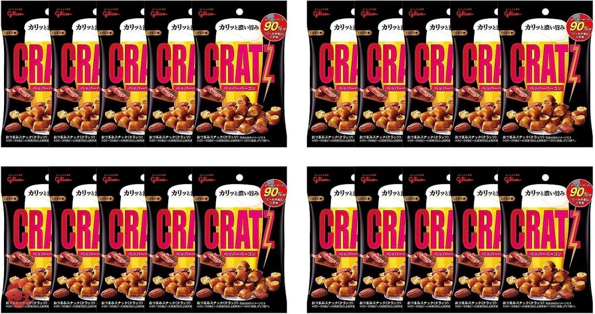 江崎グリコ クラッツ(ペッパーベーコン) 42g ×20個 おつまみ おつまみスナック おつまみセット スナック菓子 – Japacle