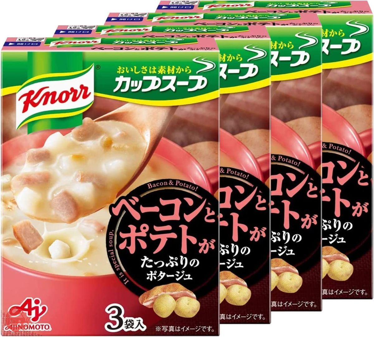 味の素 クノールカップスープ ベーコンとポテトがたっぷりのポタージュ 48.3g×4個 – Japacle