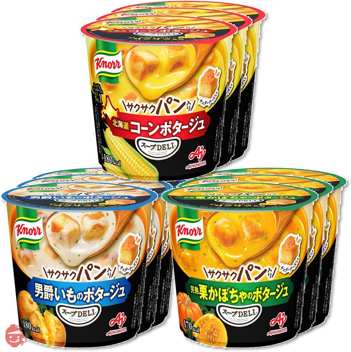 Ajinomoto Knorr soup DELI with crispy bread 3 types set [set purchase] – Japacle