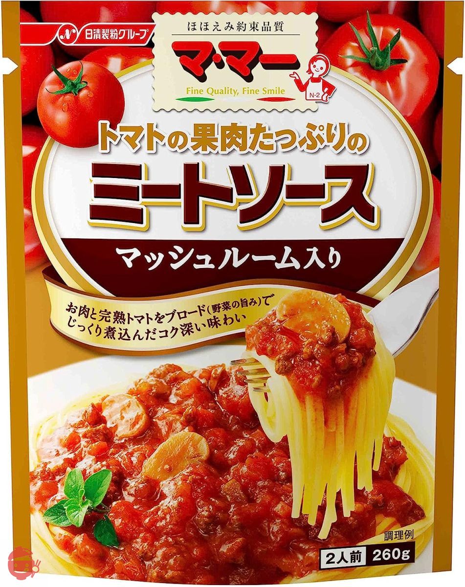 260g with meat sauce mushrooms with plenty of pulp of ma ma tomato – Japacle