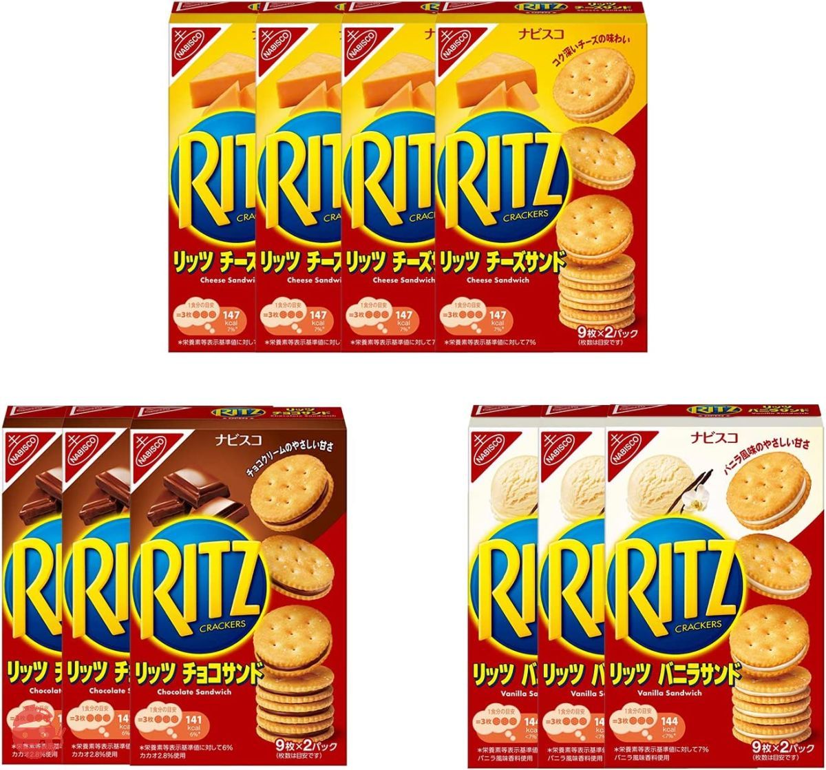 Mondelez Japan Nabisco Ritz 3 types assorted (cheese, chocolate, vanil ...