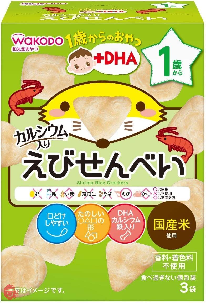 Wakodo Snacks from 1 year old + DHA Shrimp rice cracker x 6 [From 1 ye ...