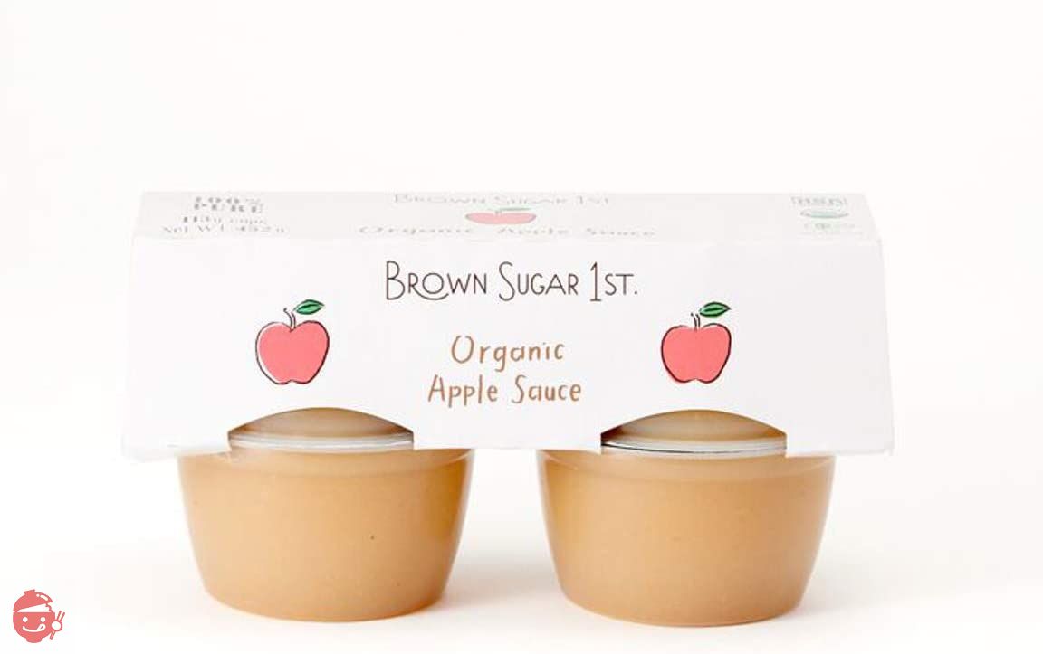 Organic apple sauce cup type 4 pieces (organic, chemical seasoning-fre ...